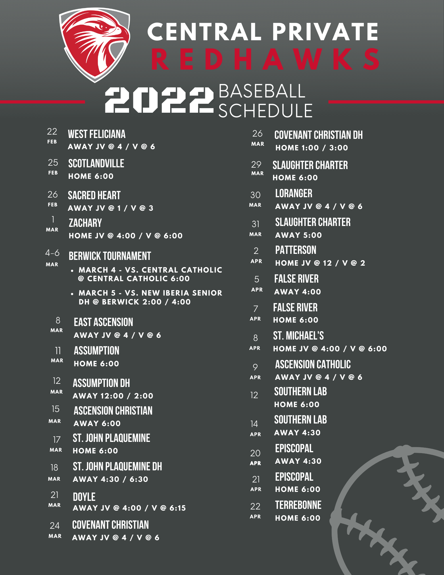 Baseball - Central Private School